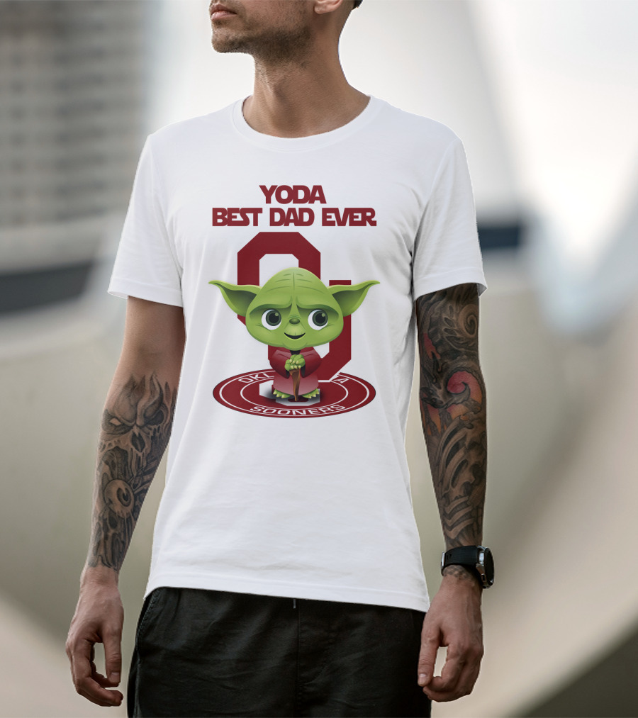 Yoda Best Dad Ever Oklahoma Sooners T-Shirt
