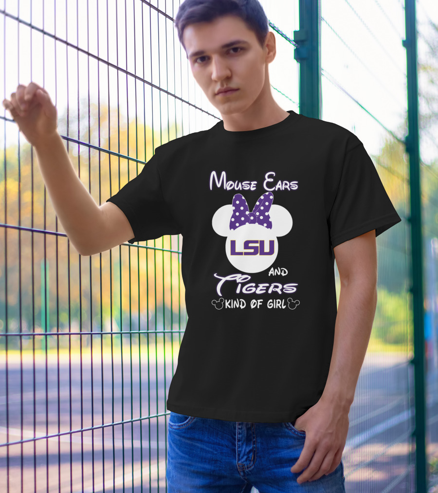 Mouse Ears Lsu Tigers Kind Of Girl T-Shirt