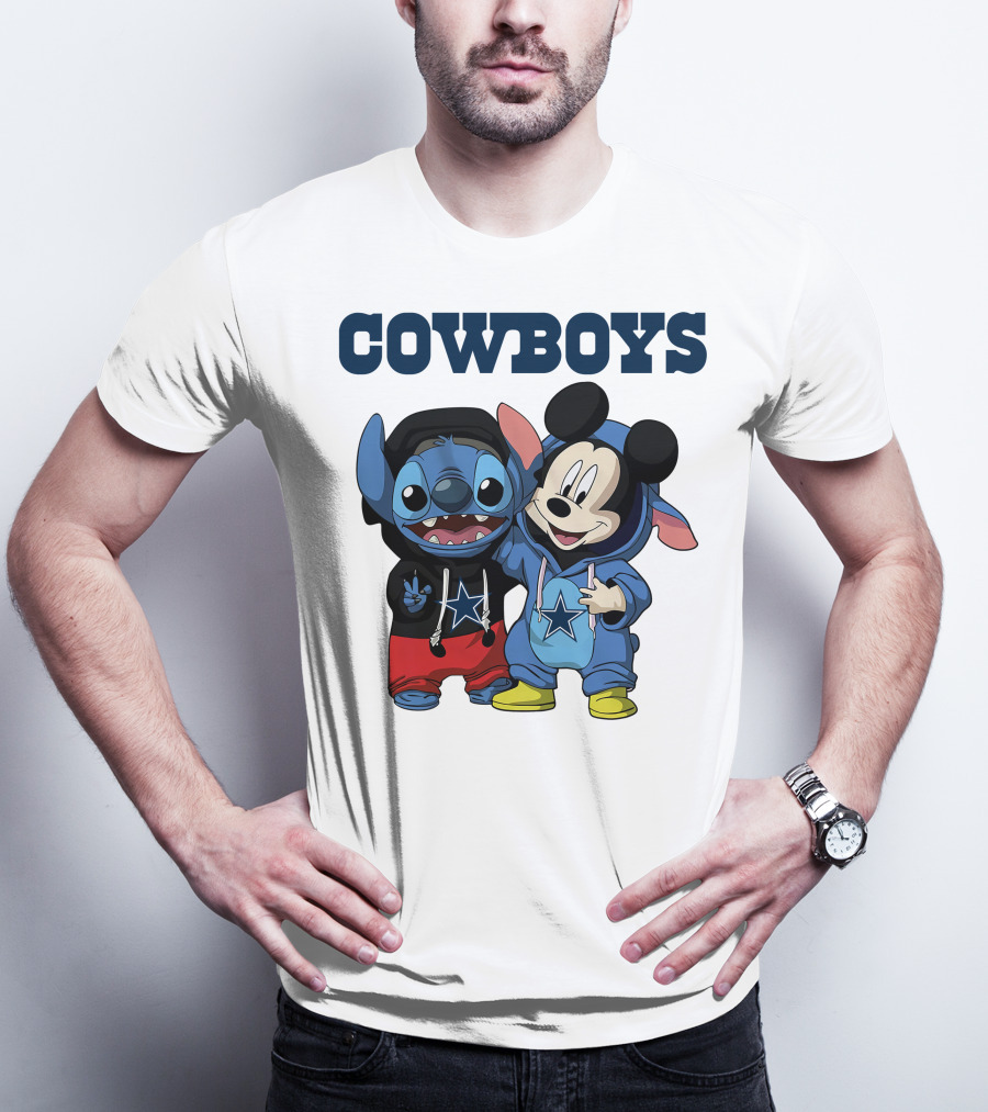 Cowboys Disney Stitch Mickey T-Shirt