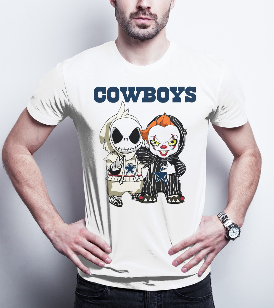 Cowboys Jack Skellington Pennywise With Stars T-Shirt