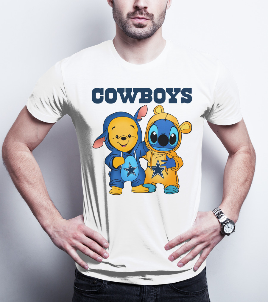 Cowboys Pooh Stitch Outfit T-Shirt
