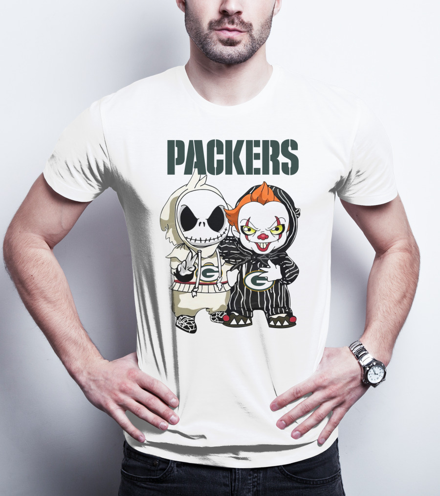Packers Jack Skellington And Pennywise Crossover T-Shirt
