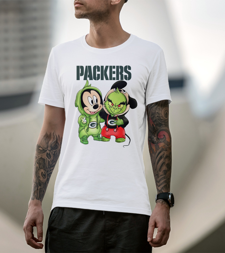 Packers Mickey And Grinch T-Shirt
