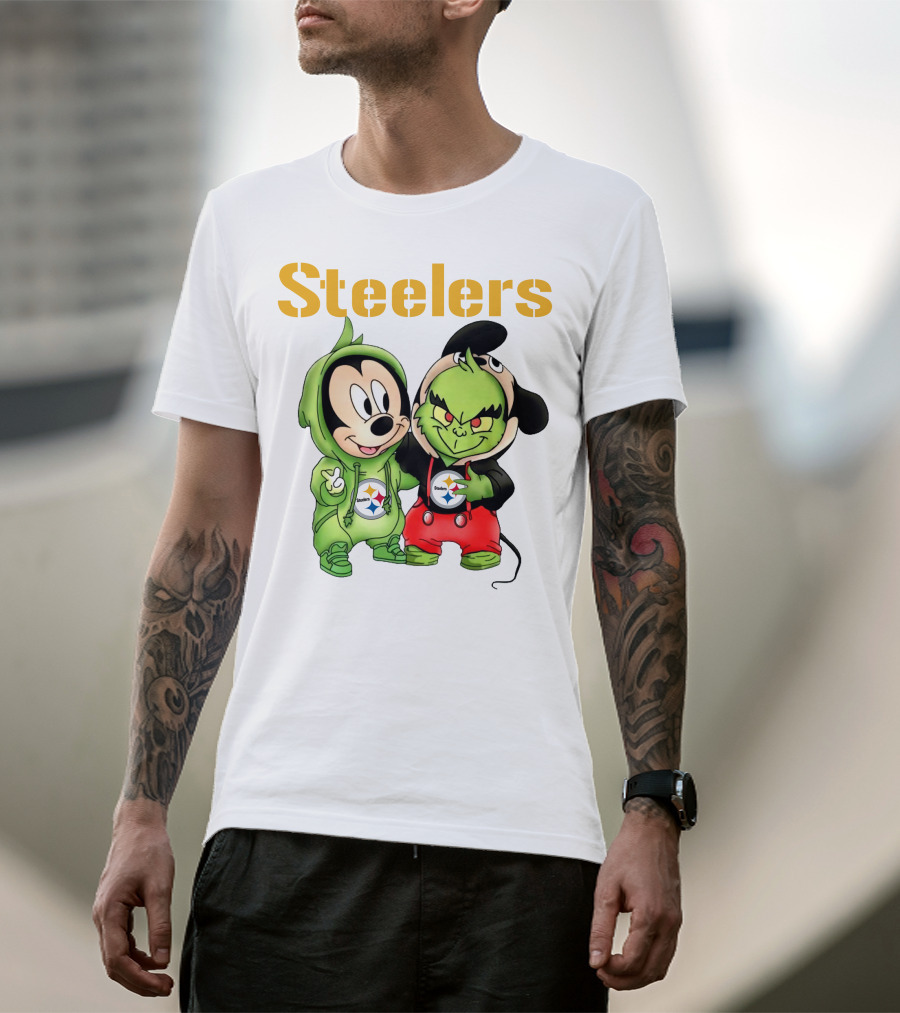 Steelers Mickey And Grinch T-Shirt