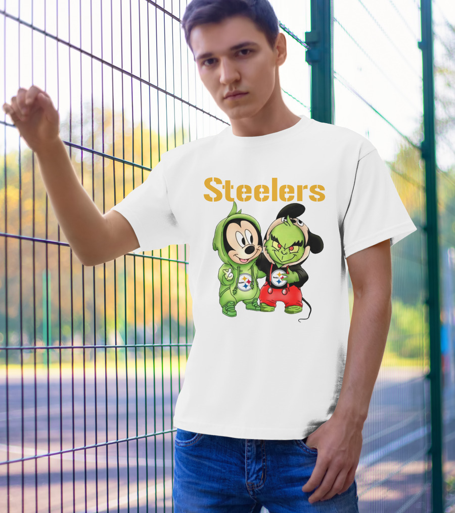 Steelers Mickey And Grinch T-Shirt