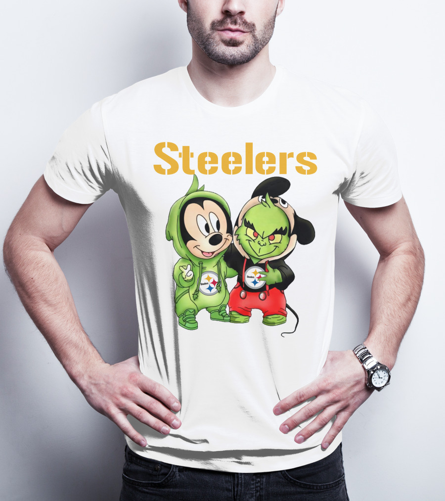 Steelers Mickey And Grinch T-Shirt