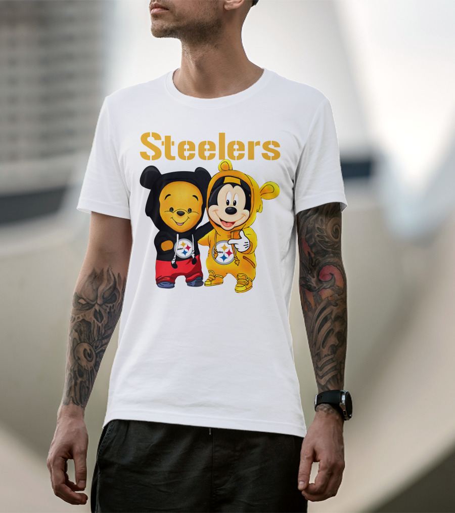 Steelers Pooh Mickey T-Shirt
