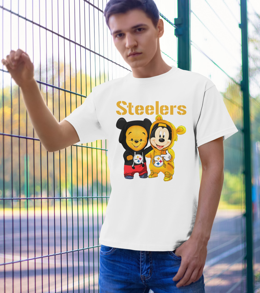 Steelers Pooh Mickey T-Shirt