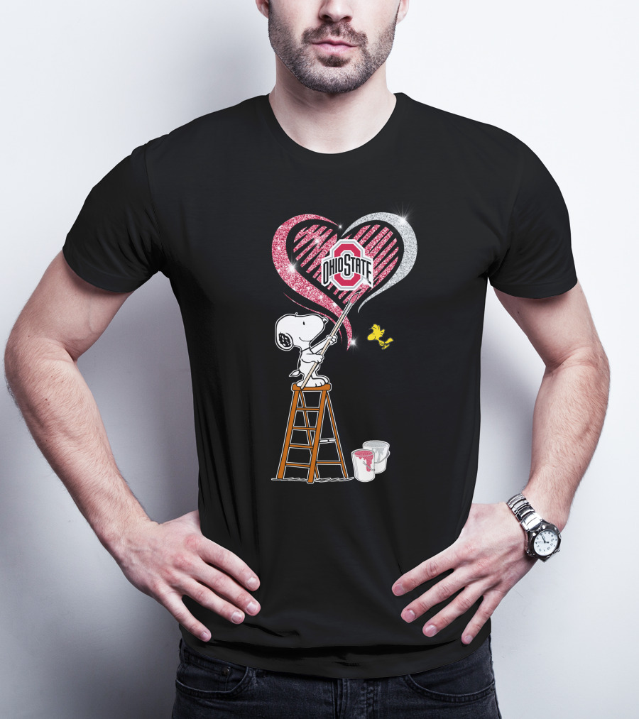 Snoopy Ohio State Heart T-Shirt