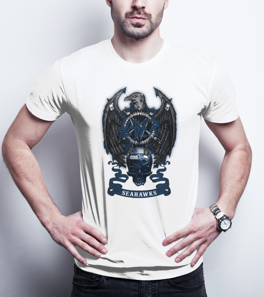 Skull Seahawks Slayer Nfl 29 T-Shirt