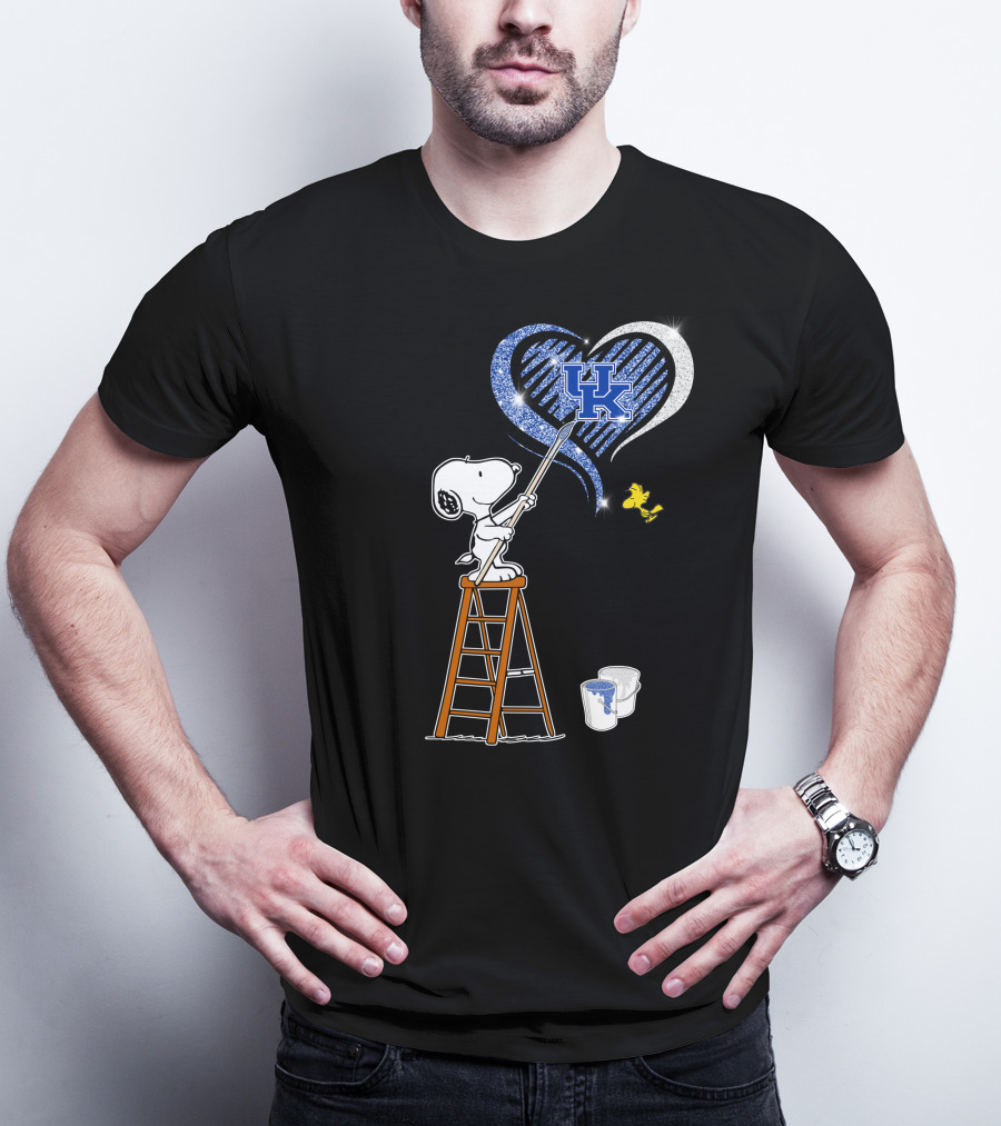 Snoopy Painting Heart Uk Kentucky Wildcats T-Shirt