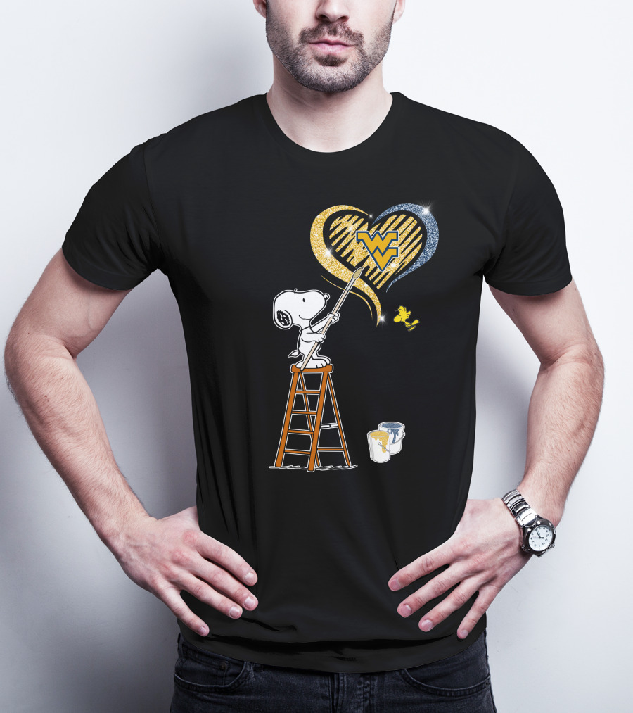Snoopy Painting West Virginia Heart-Logo Art With Effects T-Shirt