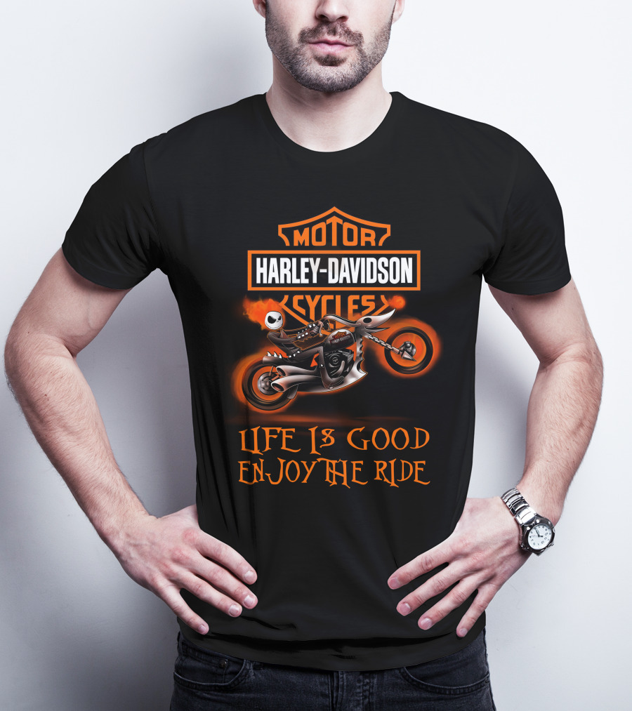Harley Davidson Motorcycles Life Is Good Enjoy The Ride Jack O'lantern T-Shirt