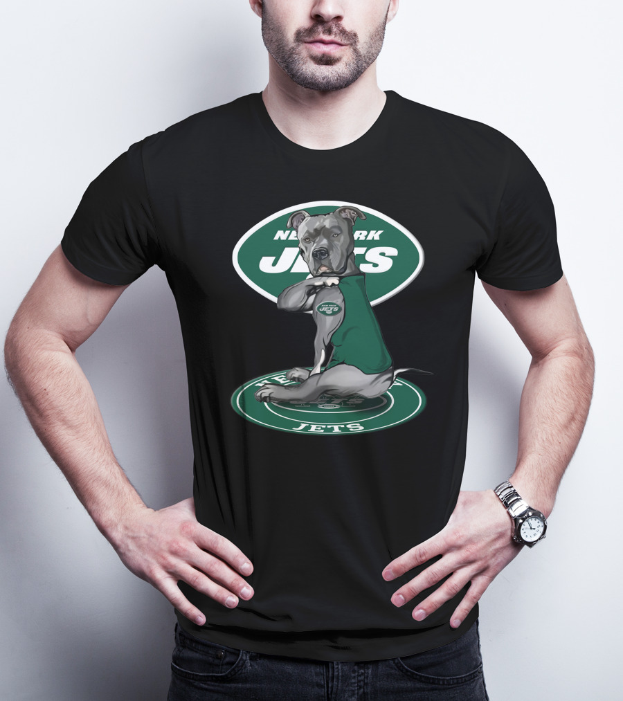 New York Jets Dog Mascot In Team Outfit T-Shirt