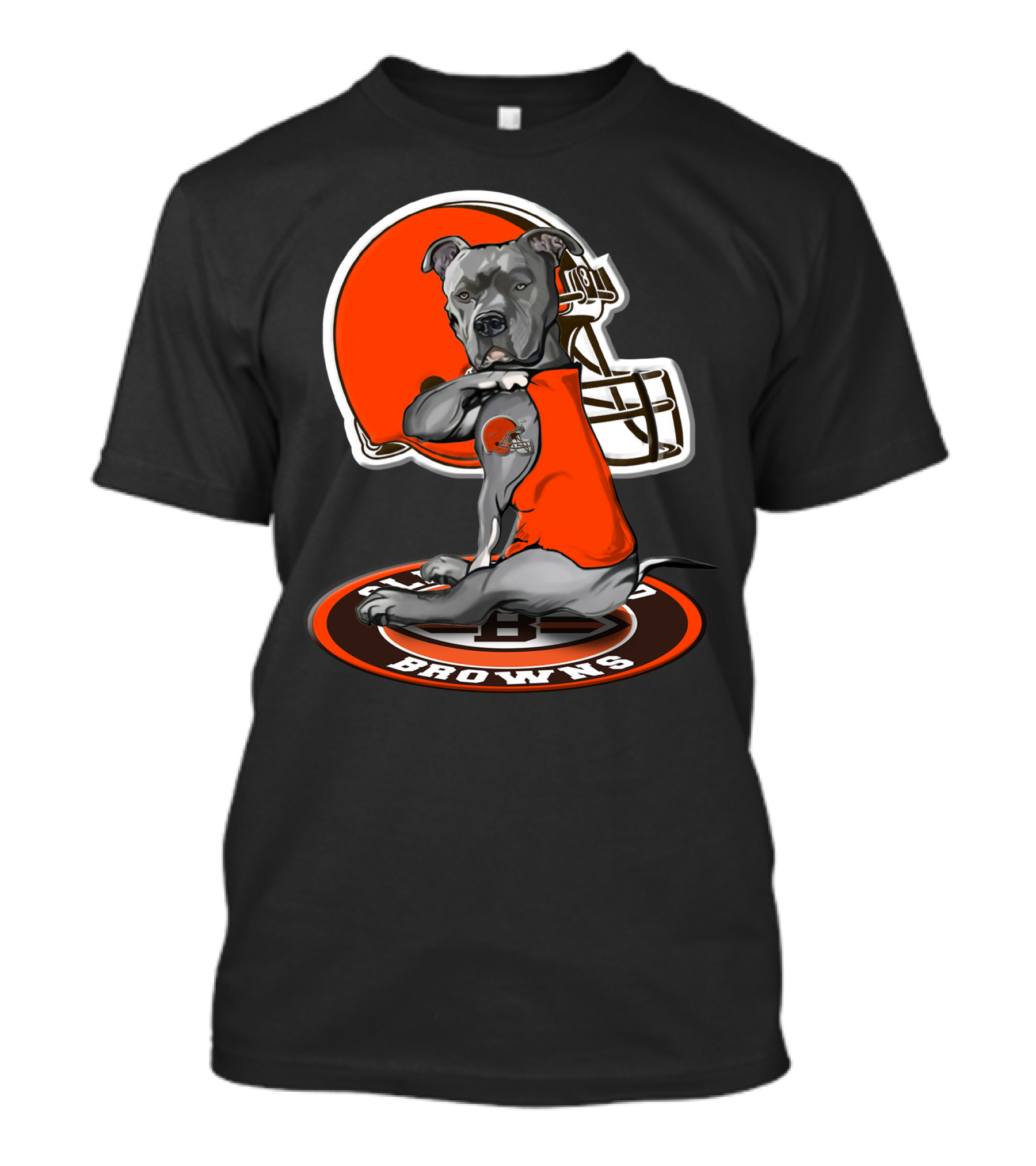 Cleveland Browns Dog Mascot With Helmet And Team T-Shirt