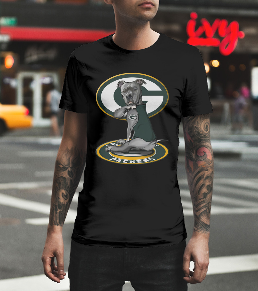 Green Bay Packers Pitbull Dog T-Shirt