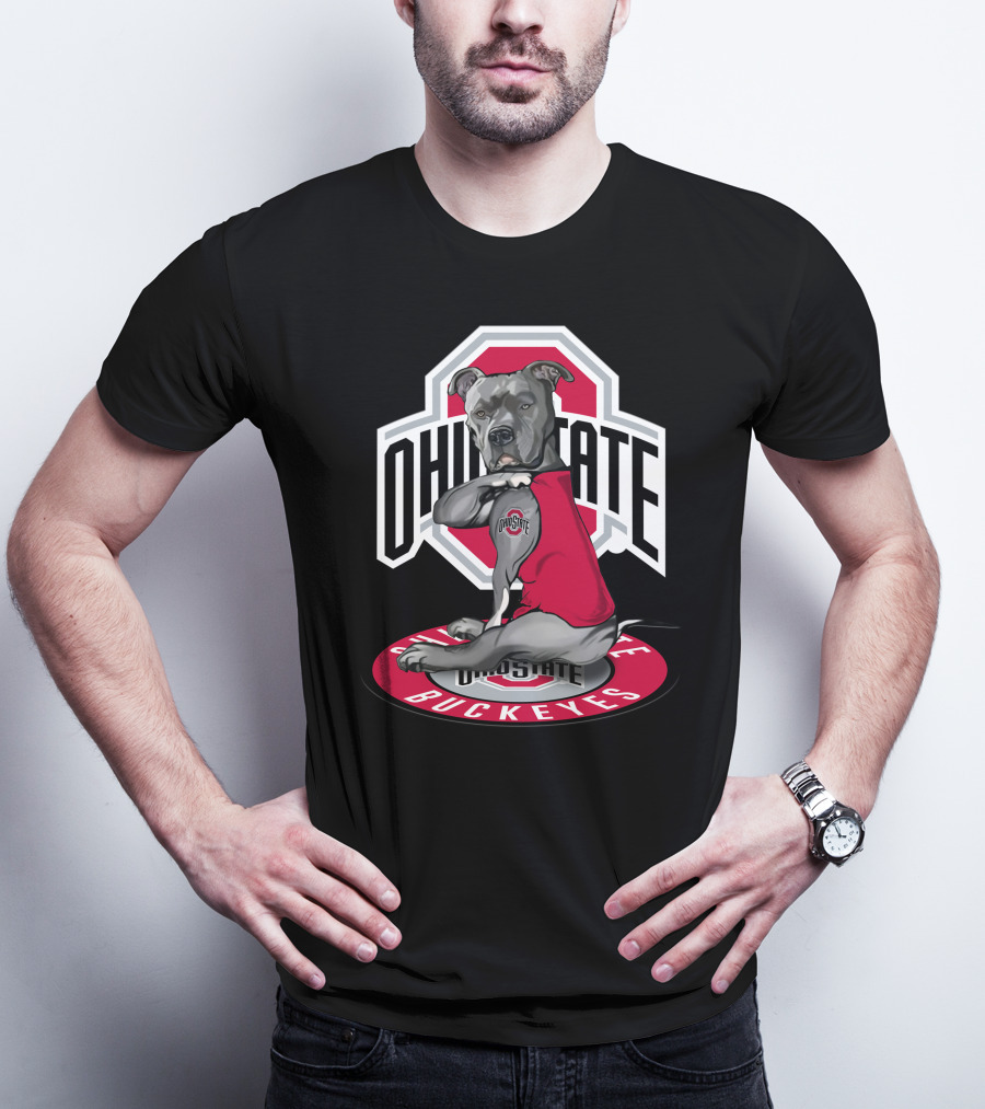 Ohio State Buckeyes Dog In Red Vest T-Shirt