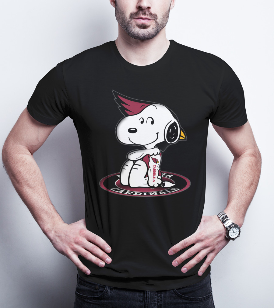 Arizona Cardinals Snoopy Peanuts Nfl Logo Mashup T-Shirt