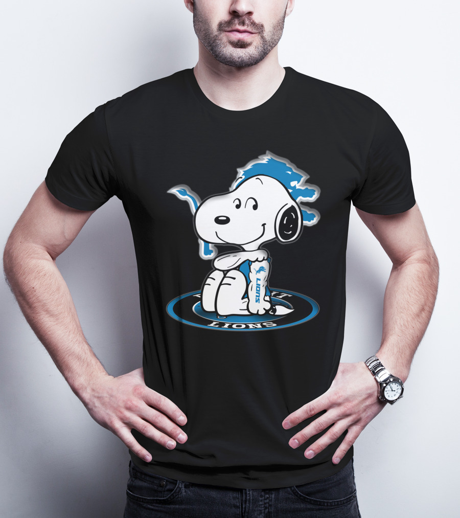 Snoopy Detroit Lions Football Peanuts Nfl Team T-Shirt