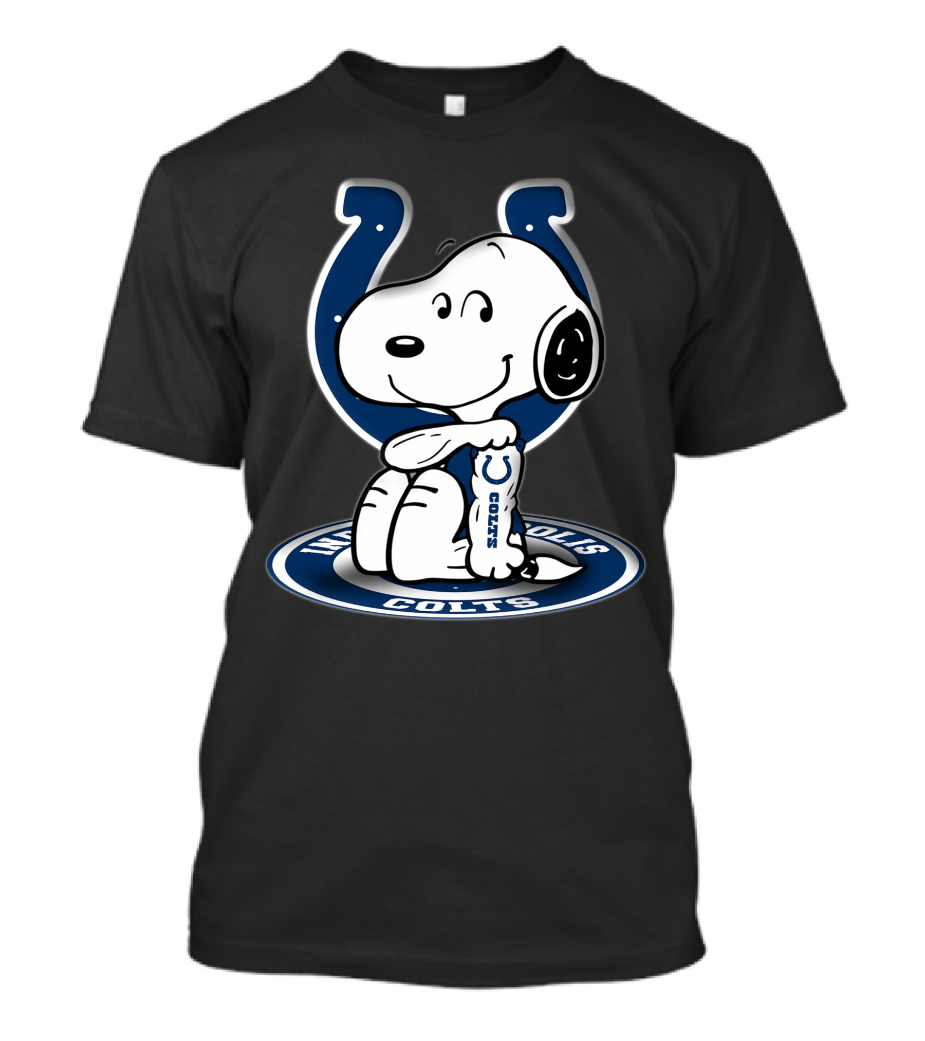 Snoopy Hugging Indianapolis Colts Horseshoe T-Shirt