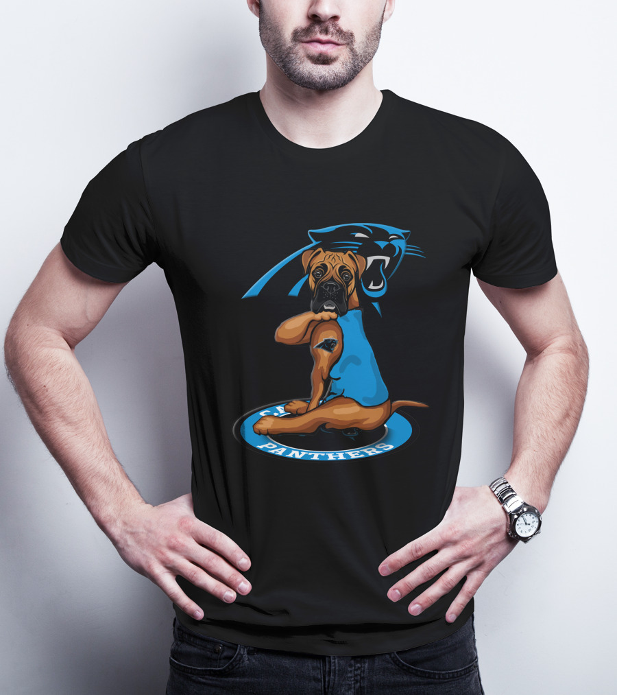 Carolina Panthers Dog Logo Style T-Shirt