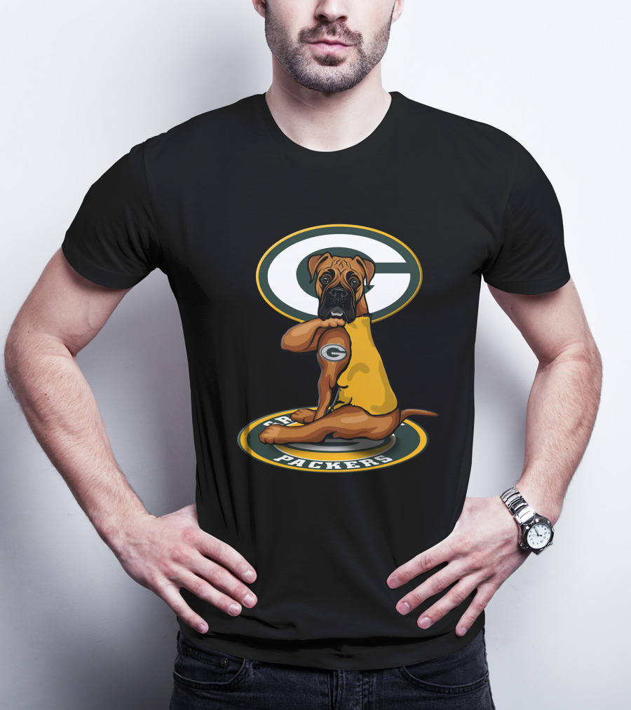 Green Bay Packers Boxer Dog T-Shirt