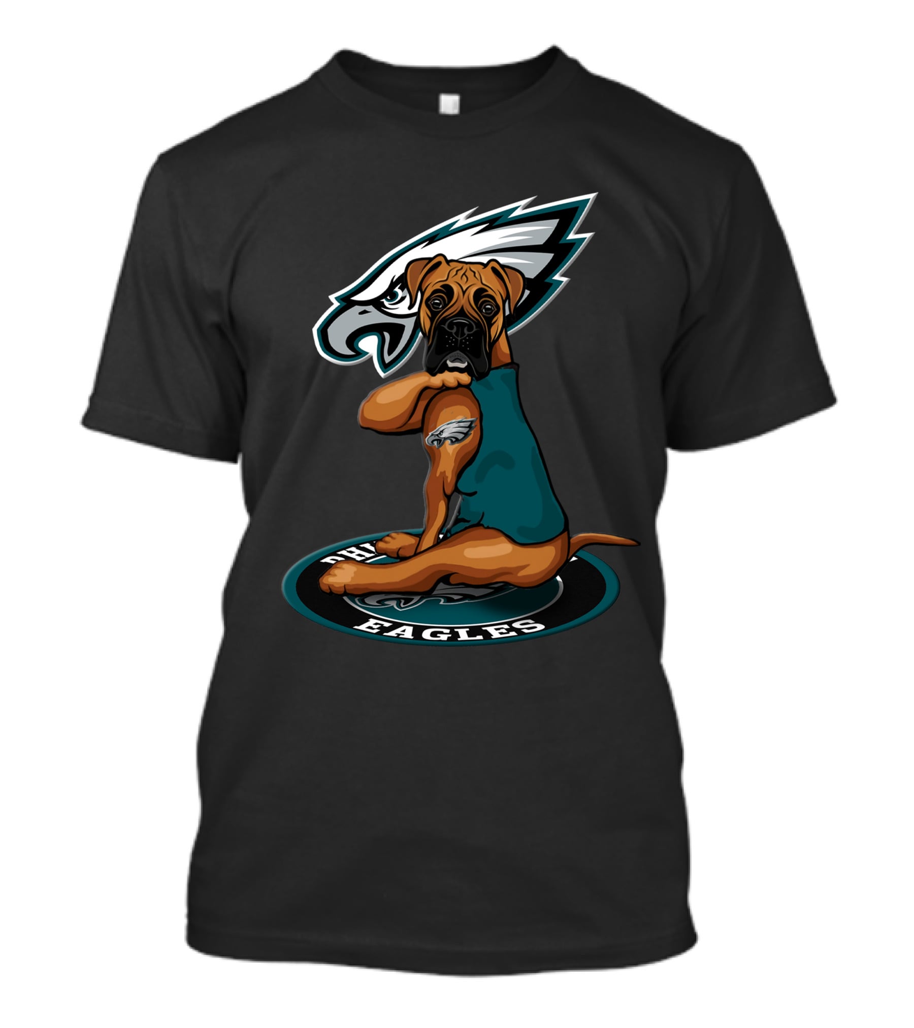 Philadelphia Eagles Boxer Dog Football T-Shirt