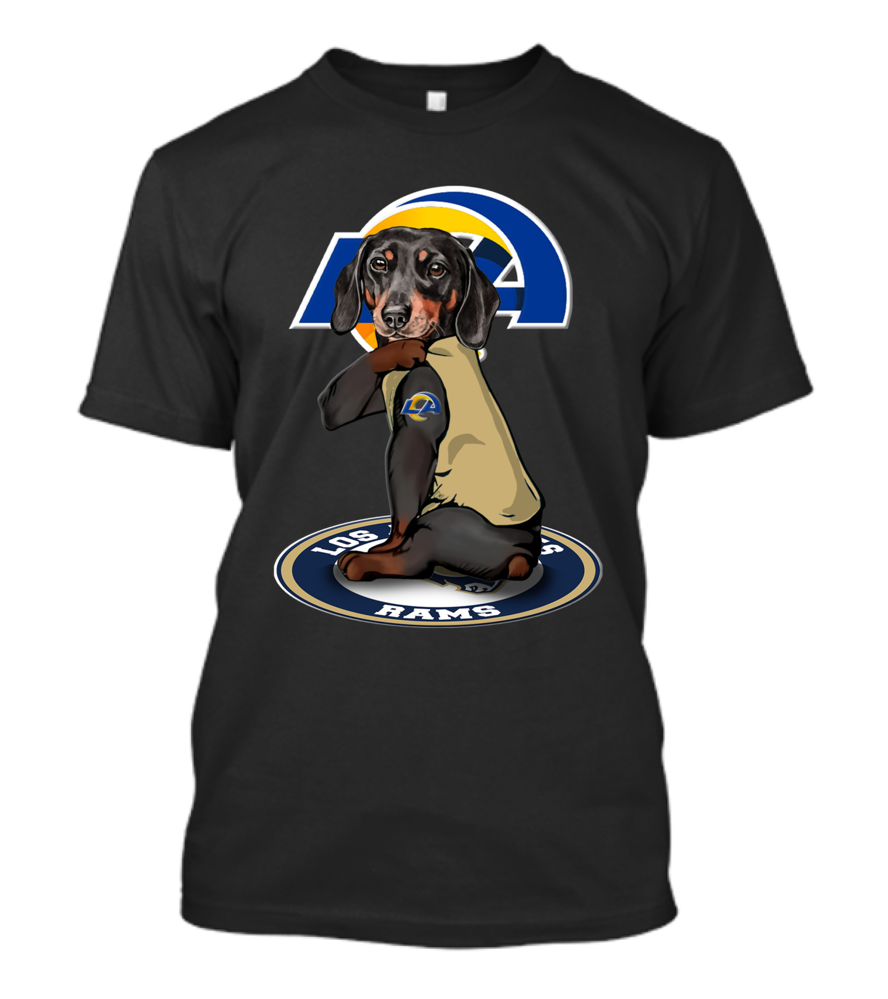 Los Angeles Rams Dachshund Dog T-Shirt