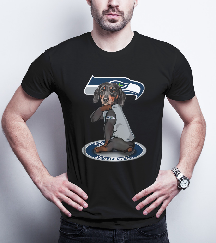 Seattle Seahawks Dachshund Dog T-Shirt