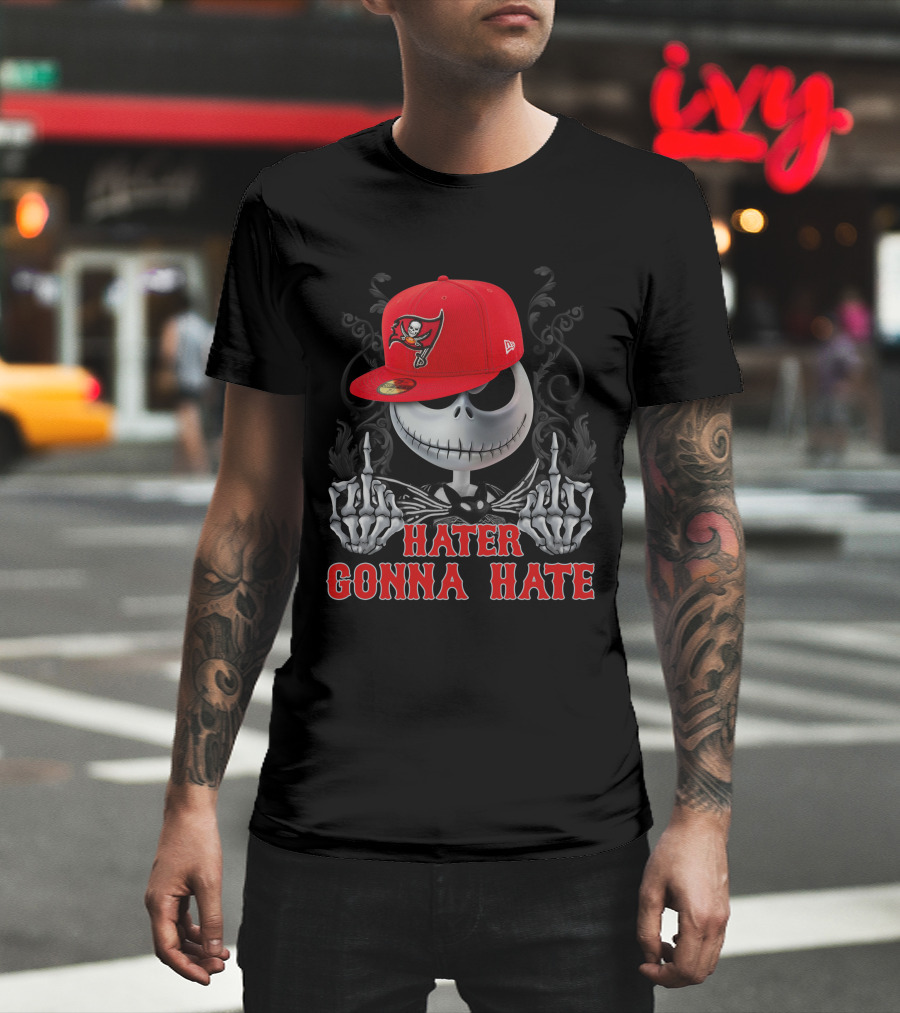Jack Skellington Hater Gonna Hate Tampa Bay Buccaneers T-Shirt