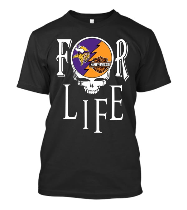 Minnesota Vikings Harley Davidson Nfl For Life T-Shirt