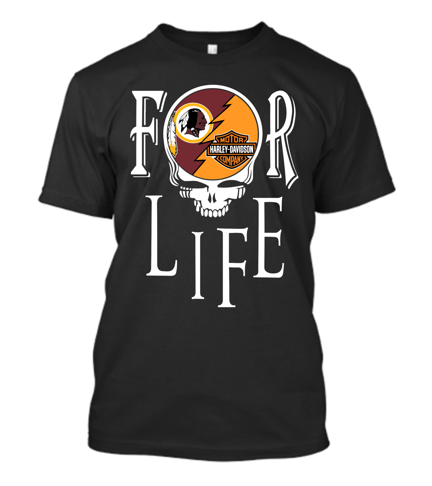 Washington Redskins Harley Davidson Nfl For Life T-Shirt