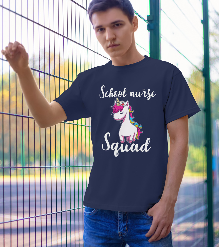 School Nurse Squad Unicorn T-Shirt