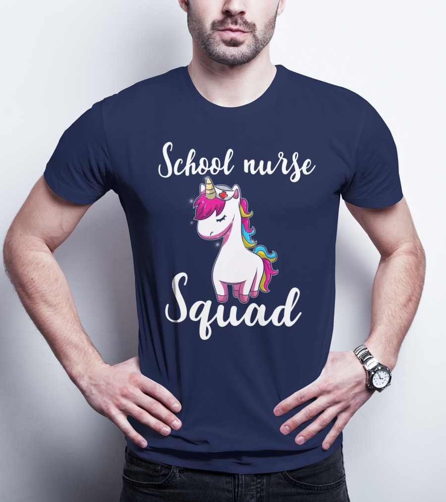 School Nurse Squad Unicorn T-Shirt