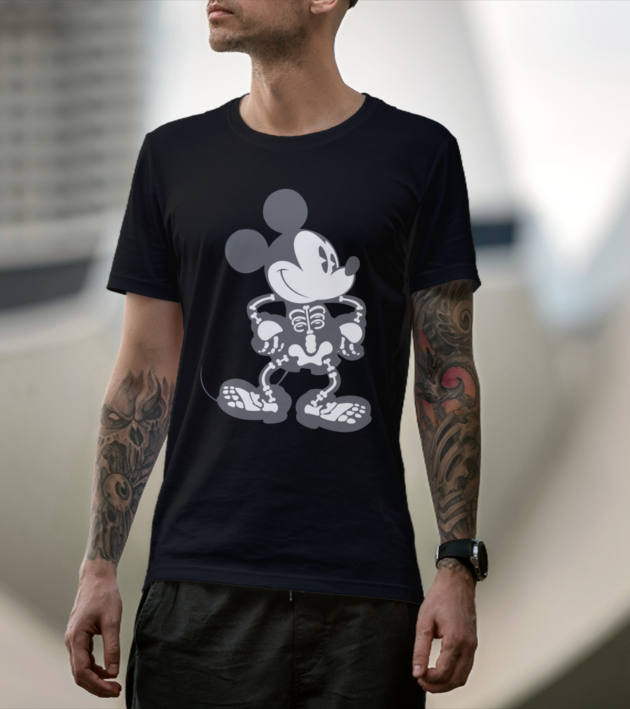 Mickey Mouse Skeleton Halloween T-Shirt