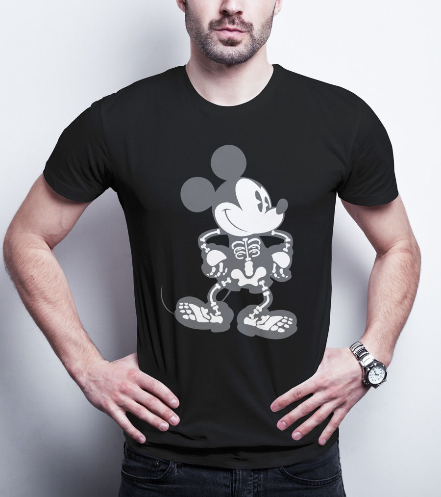 Mickey Mouse Skeleton Halloween T-Shirt