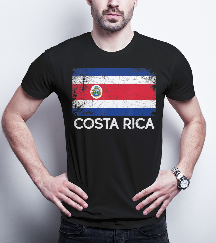 Costa Rican Flag Vintage Made In Costa Rica T-Shirt