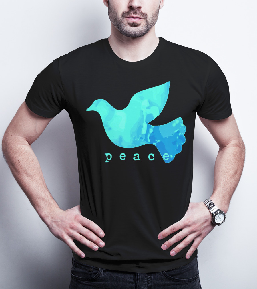 Dove Of Peace Blue Bird Affirma Peace T-Shirt