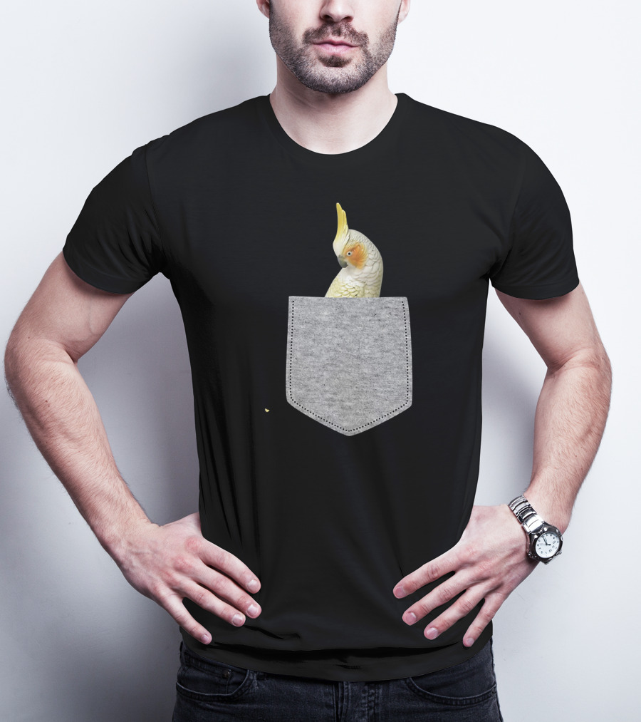 Fake Pocket Cockatiel Bird Novelty T-Shirt