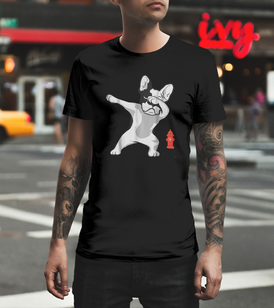 French Bulldog Frenchie Dabbing Lover Puppy Fire Hydrant T-Shirt