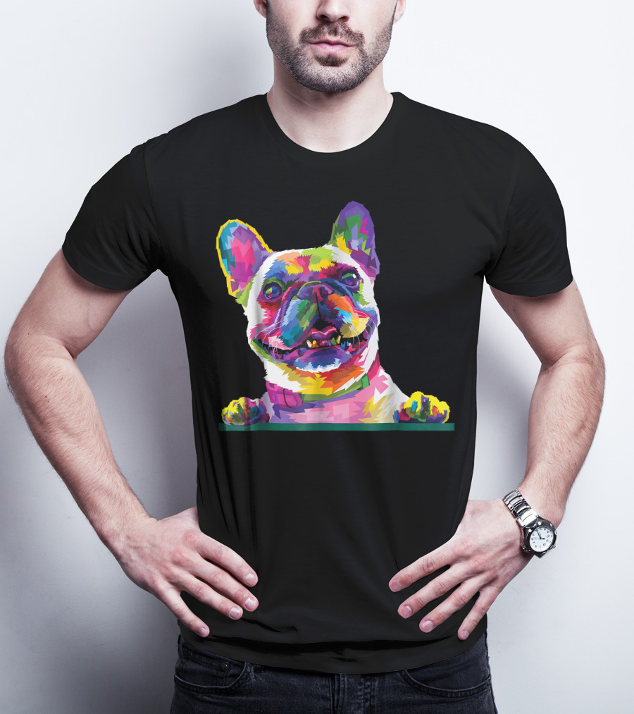 French Bulldog Colorful Dog Pop T-Shirt