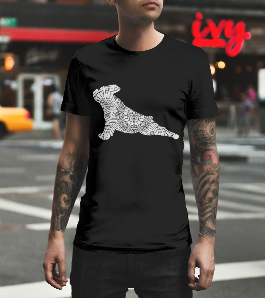 French Bulldog Yoga Mandala T-Shirt
