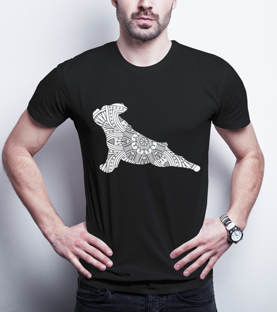 French Bulldog Yoga Mandala T-Shirt