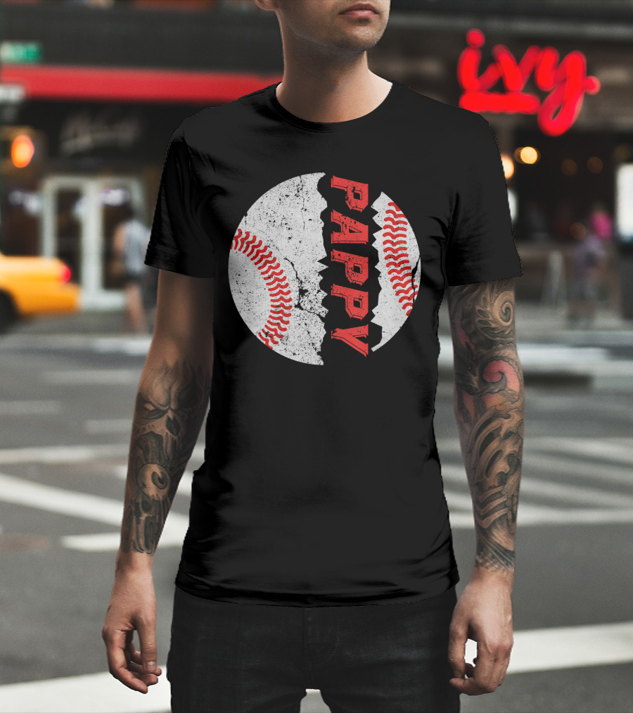 Pappy Funny Baseball Softball Crackle T-Shirt