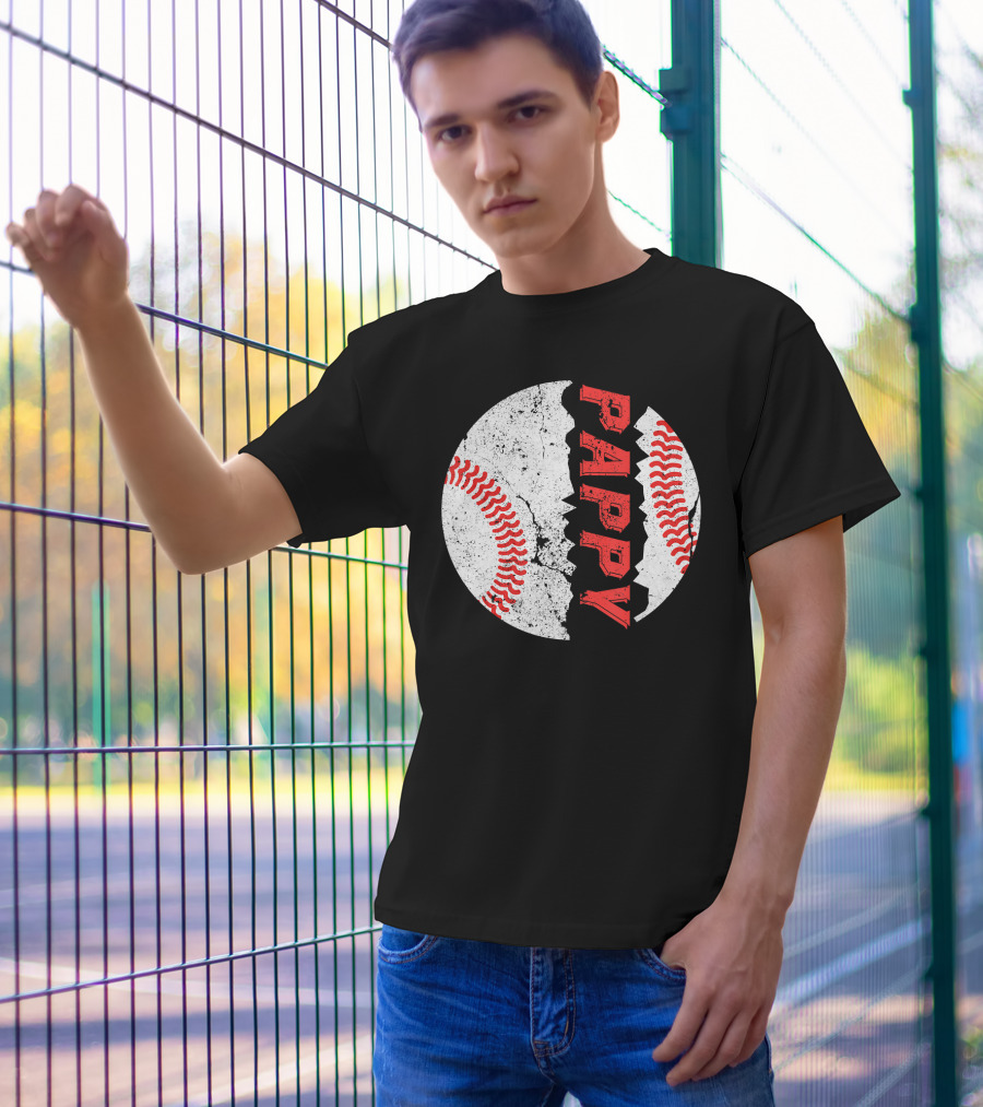 Pappy Funny Baseball Softball Crackle T-Shirt