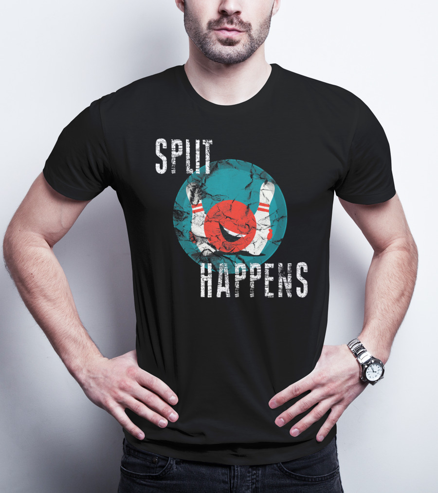 Split Happens Bowling Humor T-Shirt