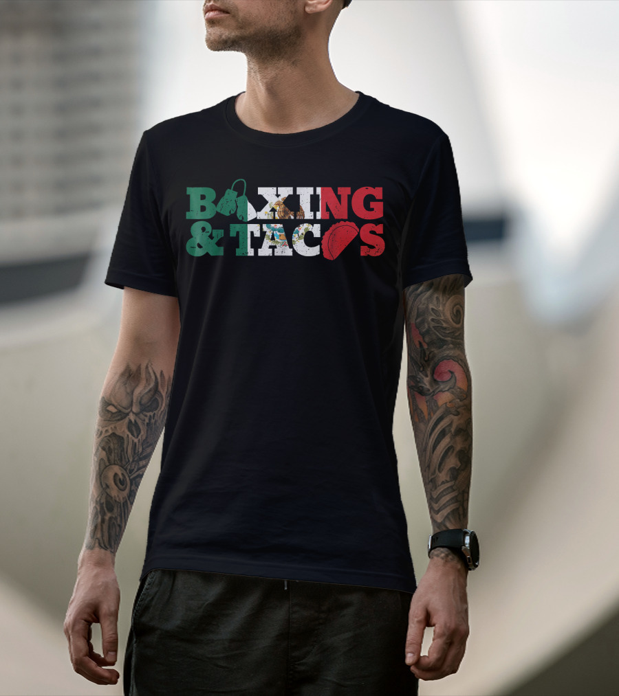 Boxing And Tacos Mexico Mexican Funny T-Shirt