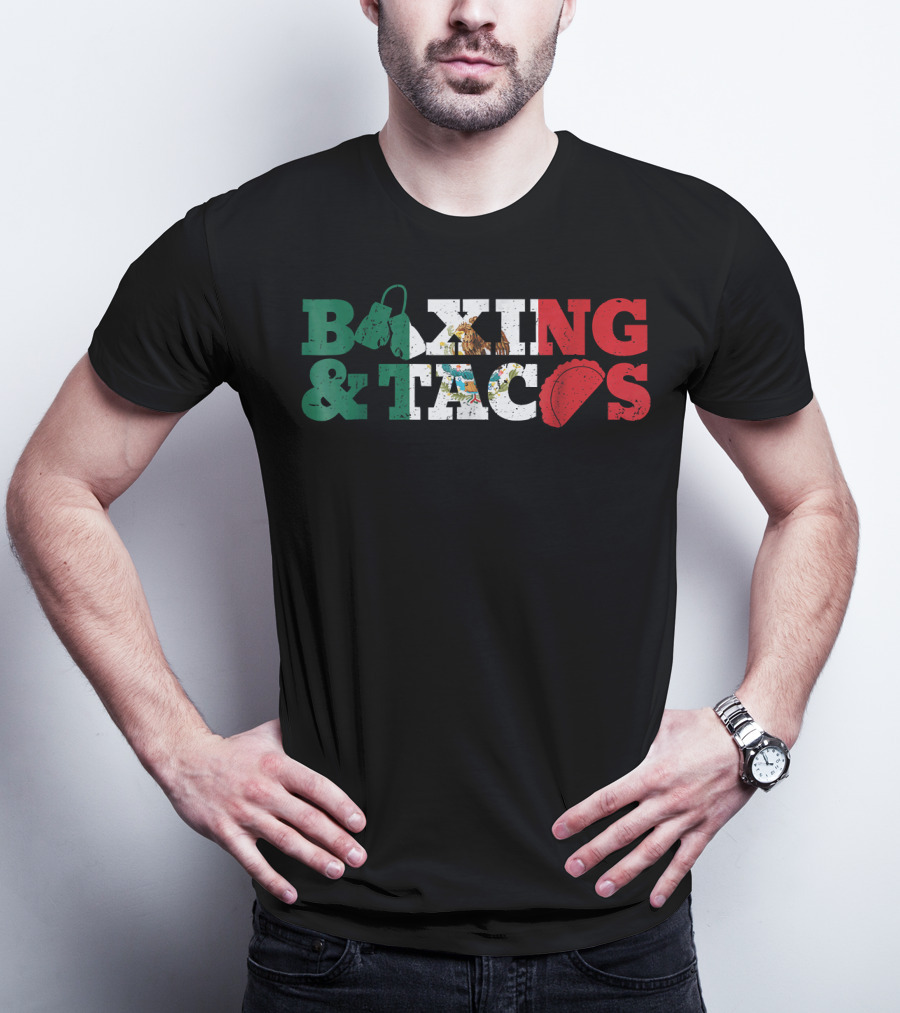 Boxing And Tacos Mexico Mexican Funny T-Shirt