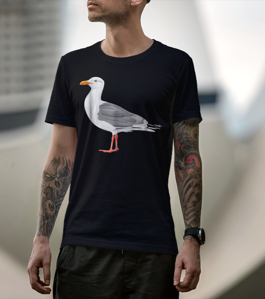 Funny Seagull Ocean Lover Coastal Bird T-Shirt