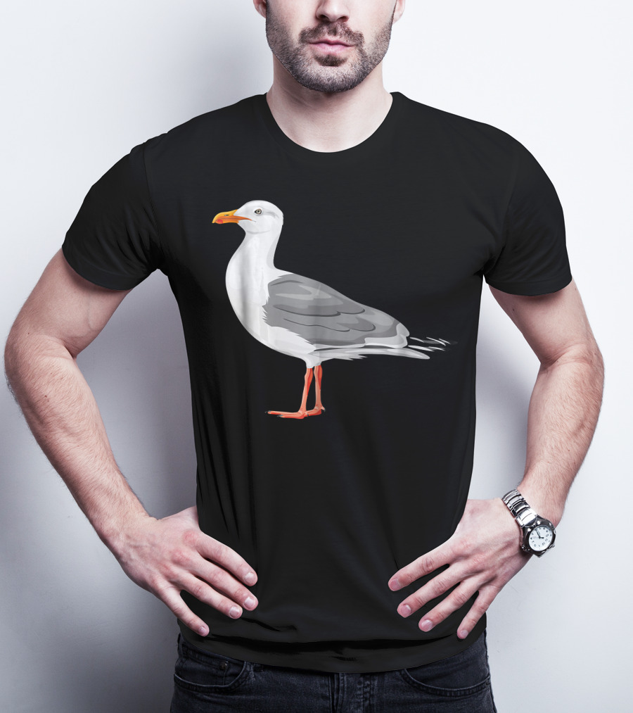 Funny Seagull Ocean Lover Coastal Bird T-Shirt